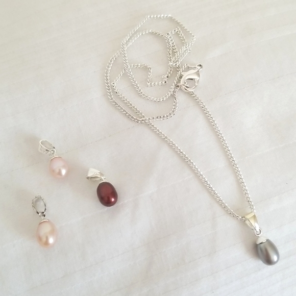 nvc | Jewelry | Vintage Nvc Silver Pearl Interchangeable Necklace ...